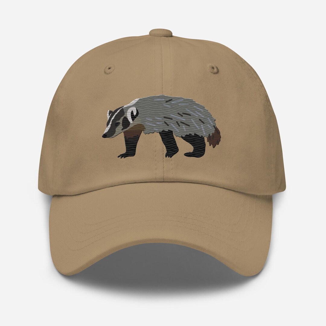 Embroidered American Badger Baseball Cap Hat, Embroidered Wildlife Hats ...
