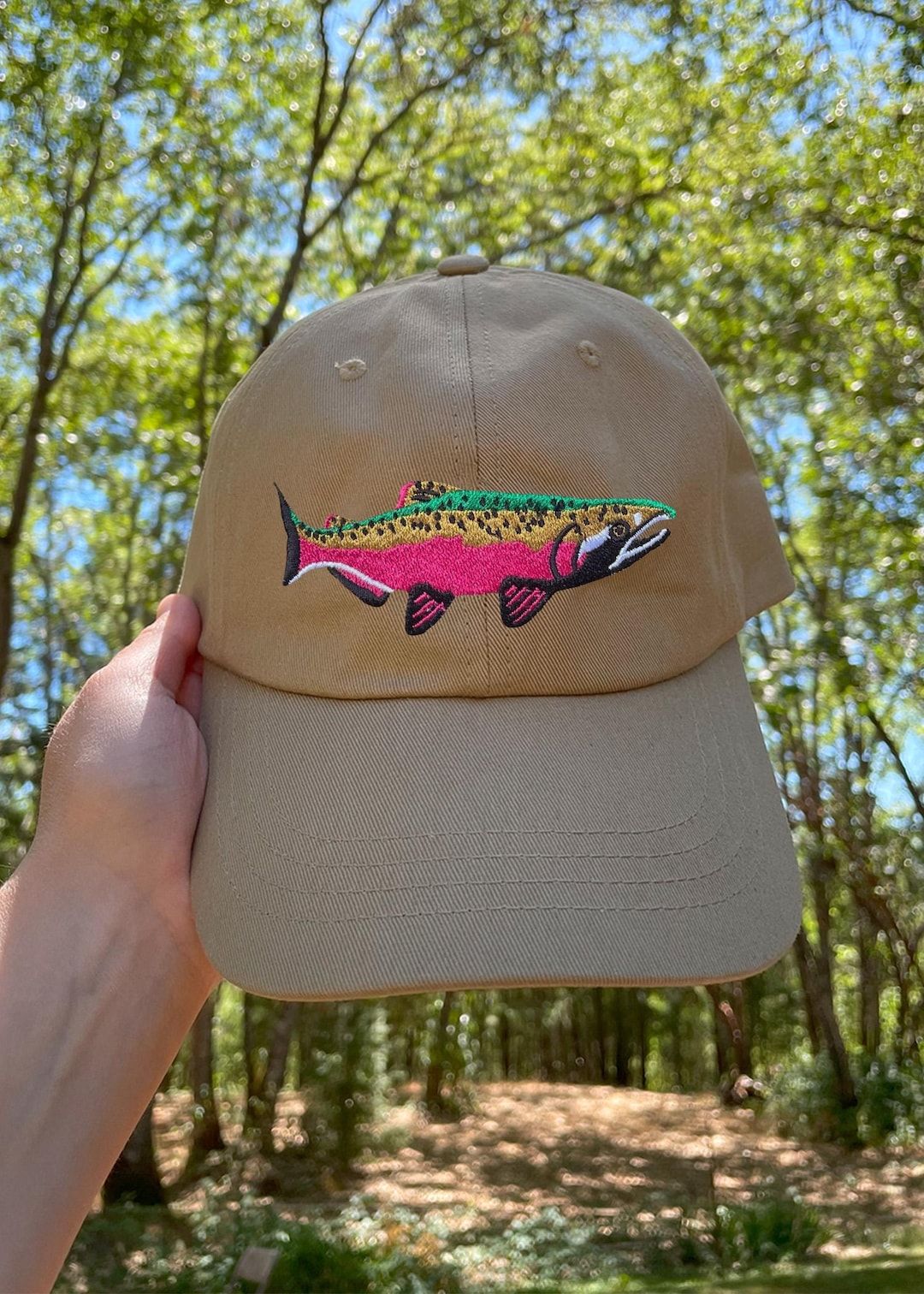 Embroidered Coho Salmon Dad Hat: Fishing Lover Hat for Anglers - Etsy