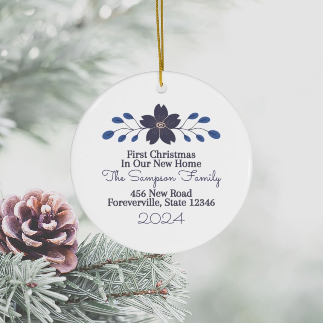 First Christmas in New Home Personalized Ornament, Our New Home, Gift ...