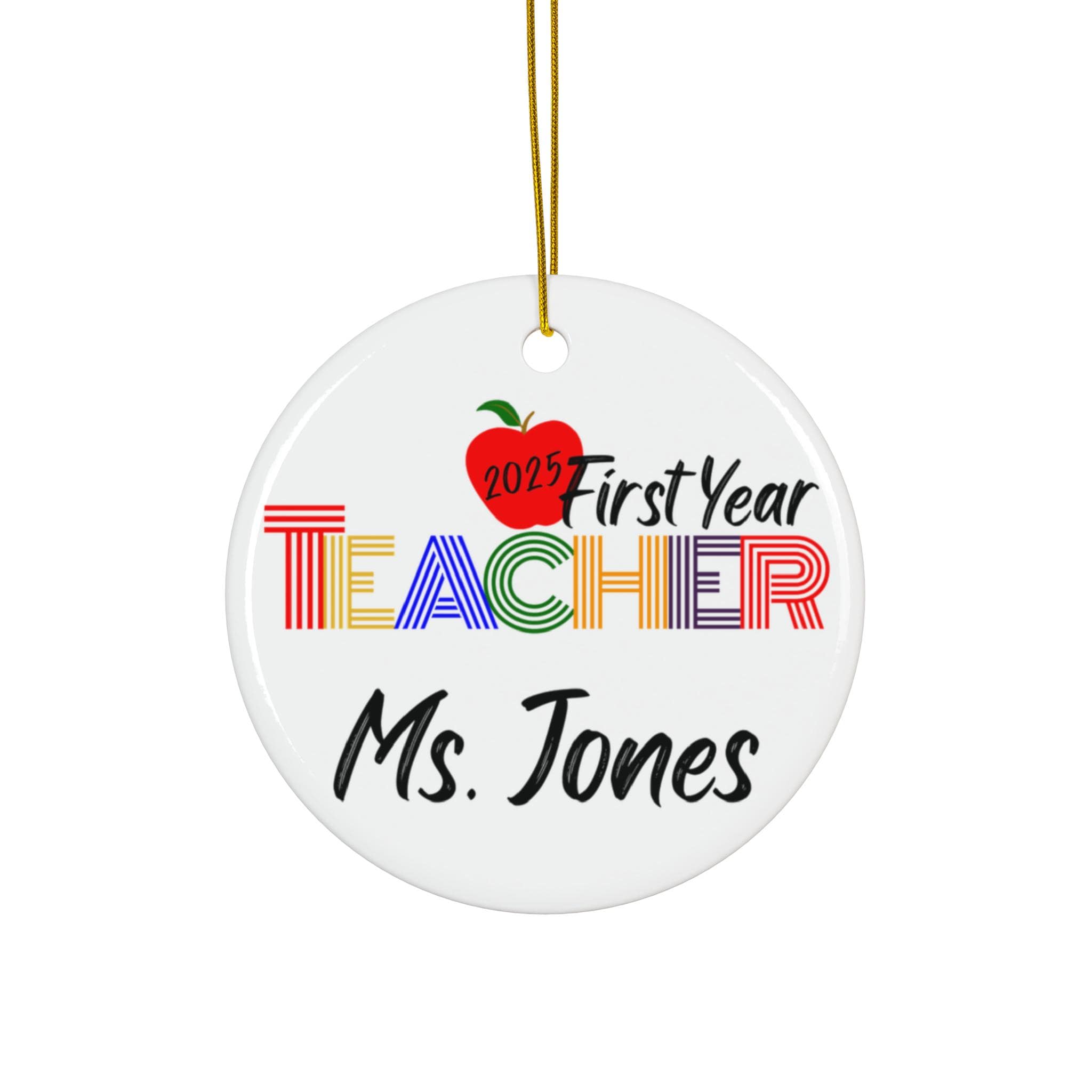 Personalized 1st Year Teacher Ornament, New Teacher Gift, Graduate ...