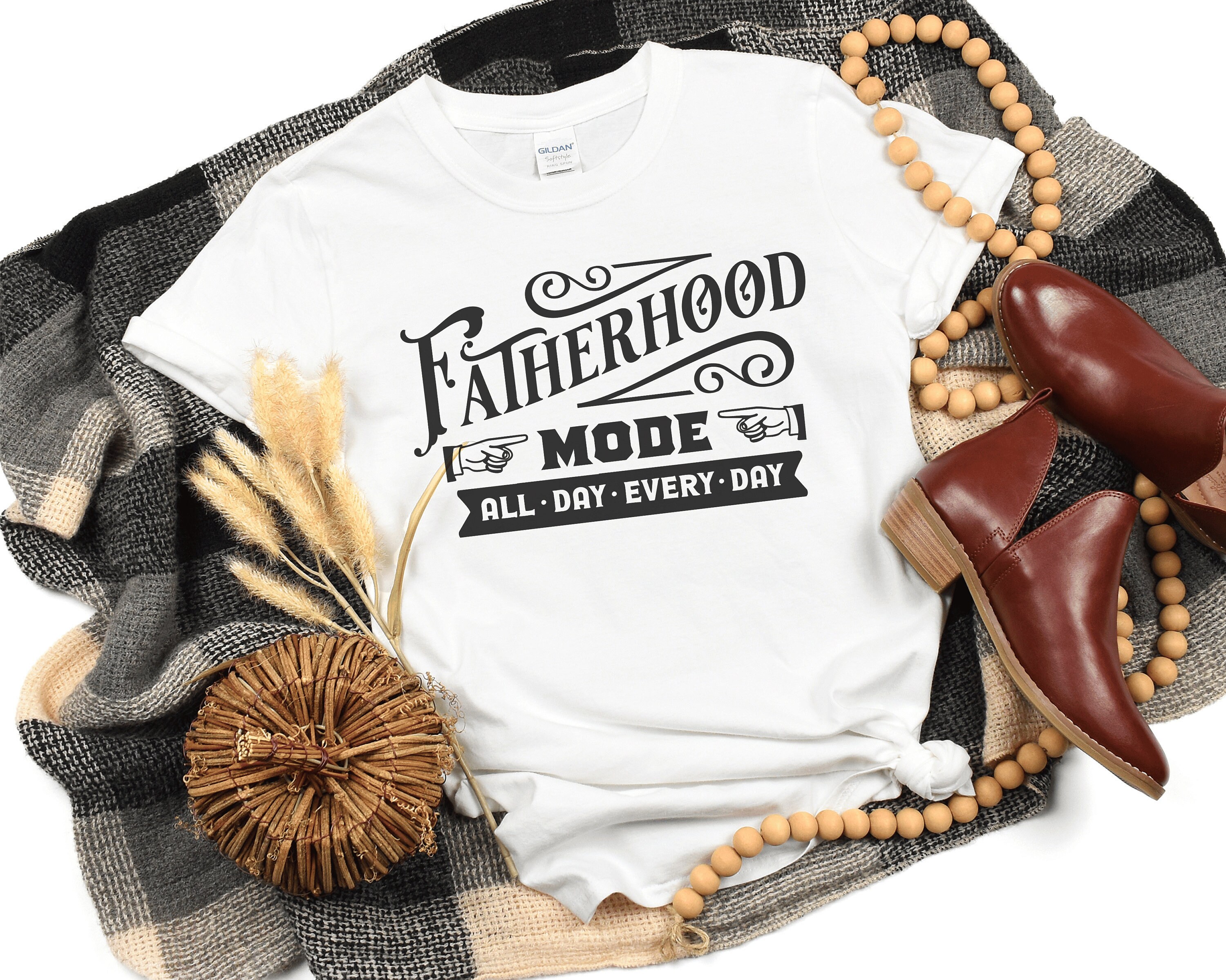 Fatherhood Mode All Day Every Day Shirt, Father Mode Sweatshirt Hoodie ...
