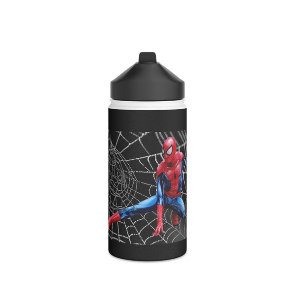 Spiderman Stainless Steel Water Bottle - Etsy