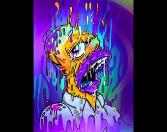 Vintage 1970 NOS Psychedelic Poster 24x24 Inches Looks Like a - Etsy