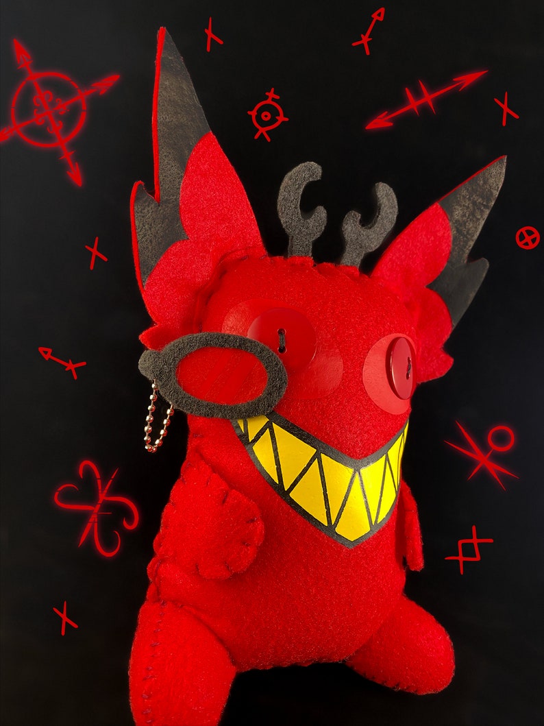 Cursed Cat Alastor Poppet Plush Hazbin Hotel Meme - Etsy