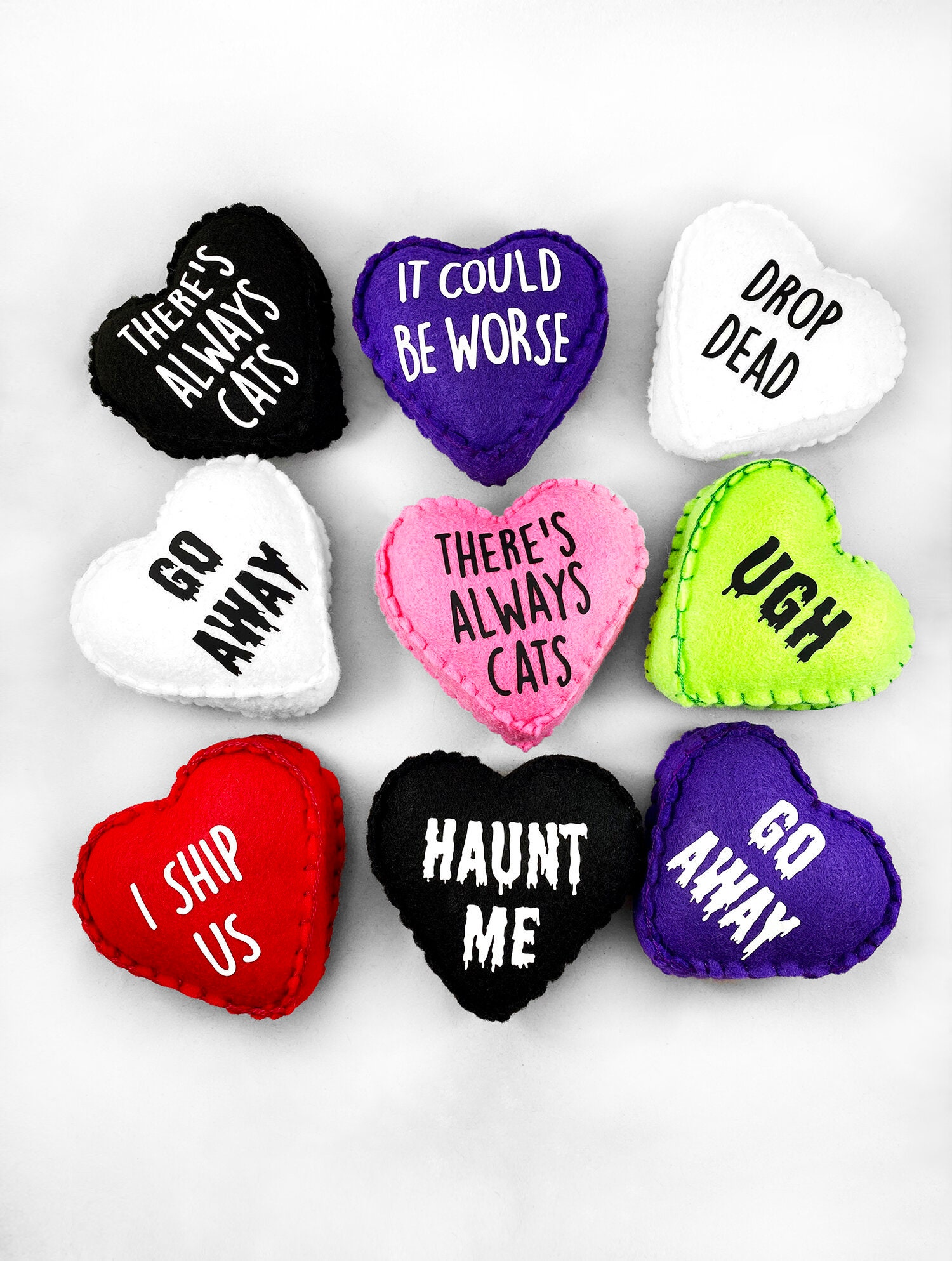 Awkward Conversation Heart Candy Plush - Choice of Color and Saying - Etsy