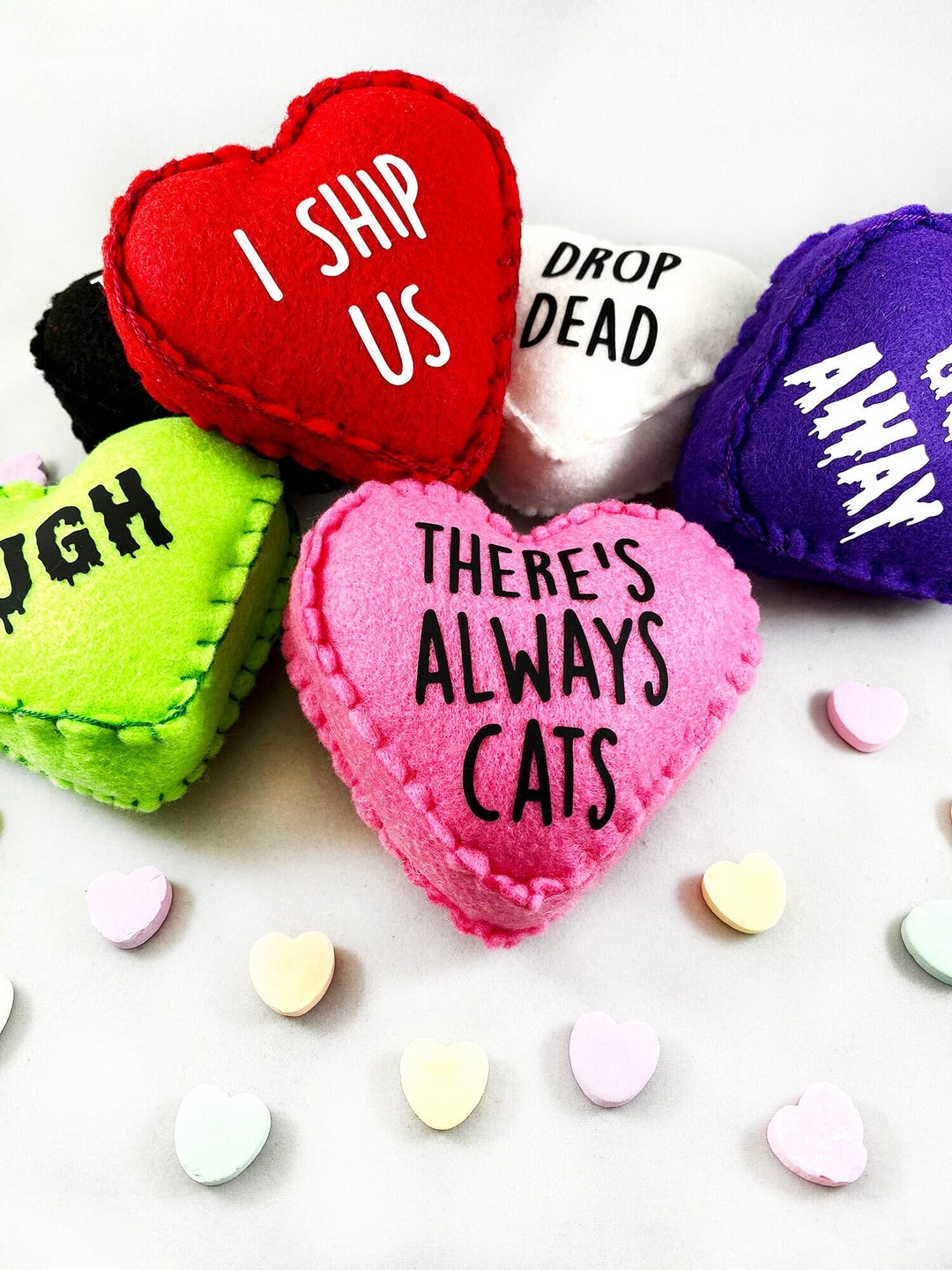 Awkward Conversation Heart Candy Plush - Choice of Color and Saying - Etsy