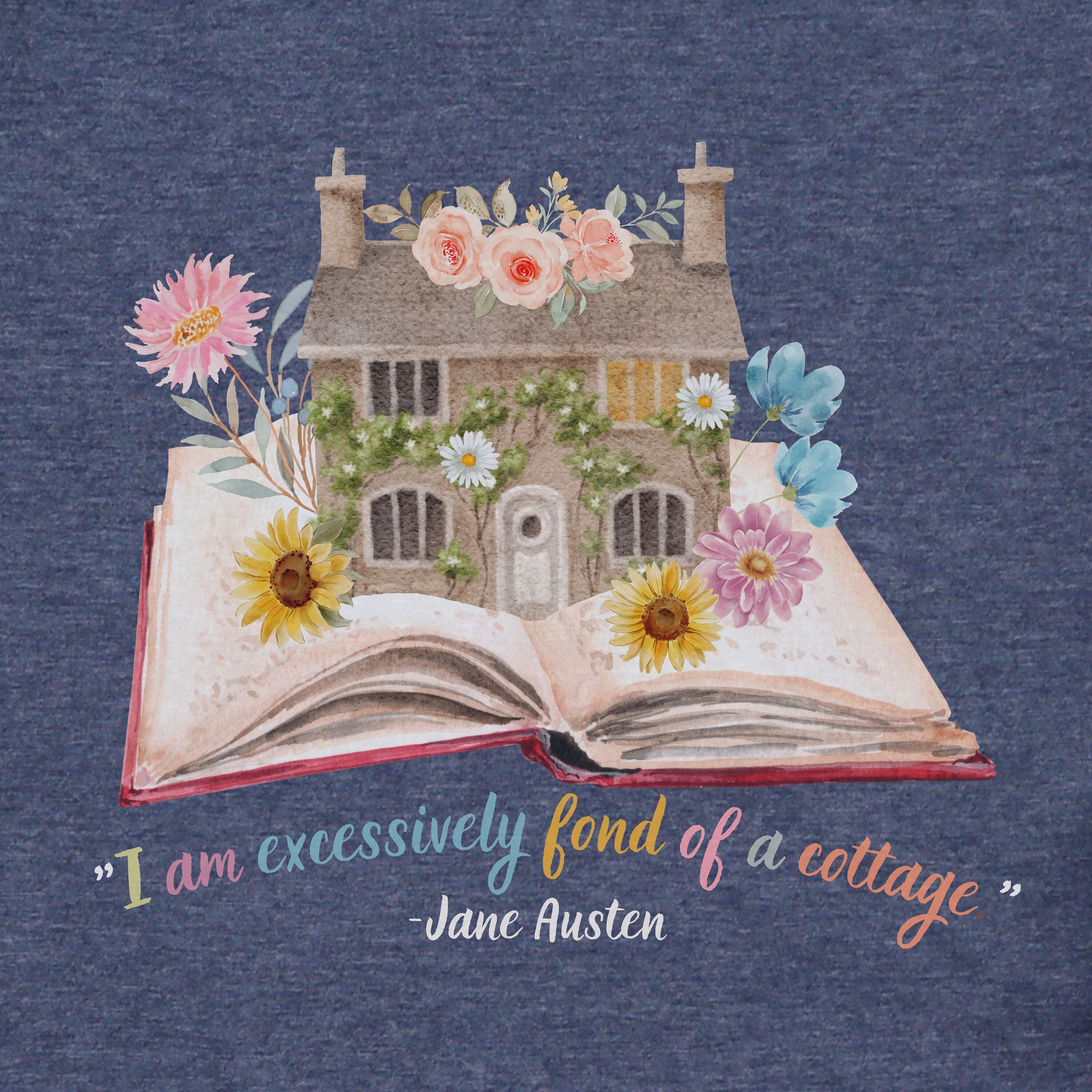 Jane Austen Tee, Author Gift, English Teacher Gift, Cottage Core, Dark ...
