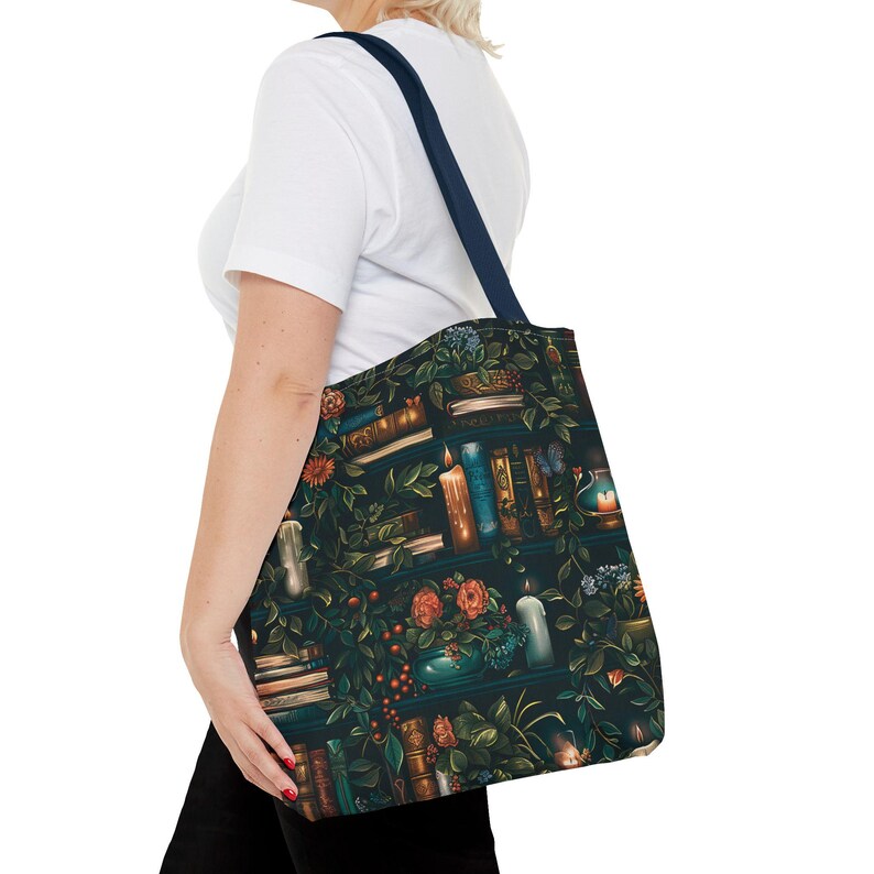 Bookshelf Dark Academia Book Bag Witchy Bookcase - Etsy