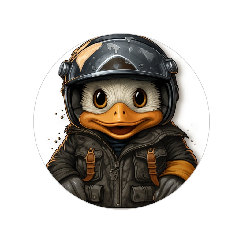 Adventurous Aviator Duck - Jeep Window Sticker and Door Handle Recess ...