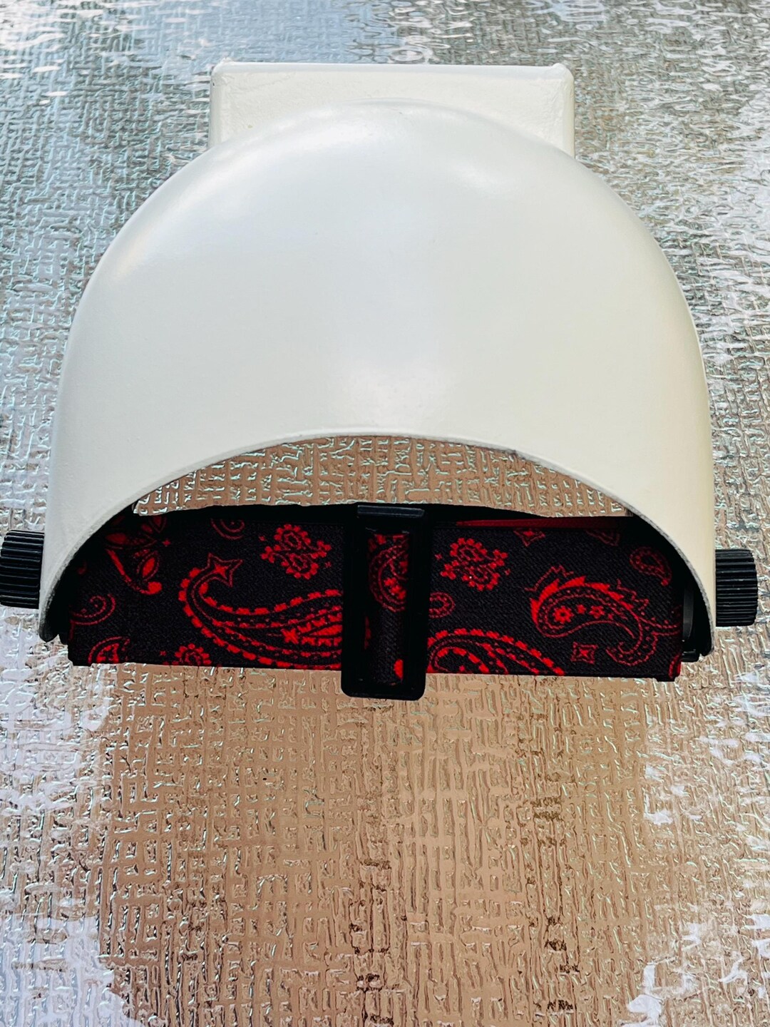 2” Welding Hood Strap Red Paisley for Fiber Metal, Outlaw, Pipeliner ...