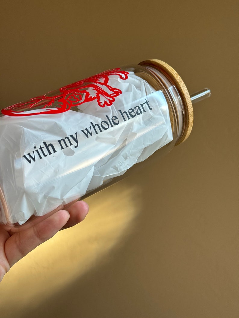 16oz Glass Cup Anatomy Heart Cup Valentines Day Cup Heart Glass Cup ...