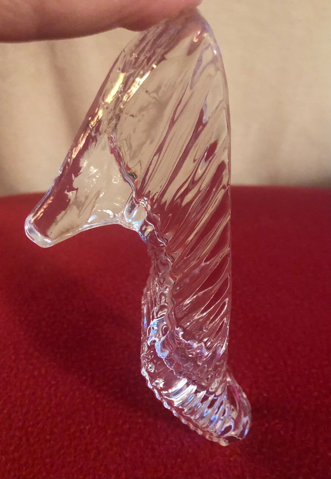 Clear Glass Shoe Figurine / Paperweight, Reminiscent of a Glass Slipper ...