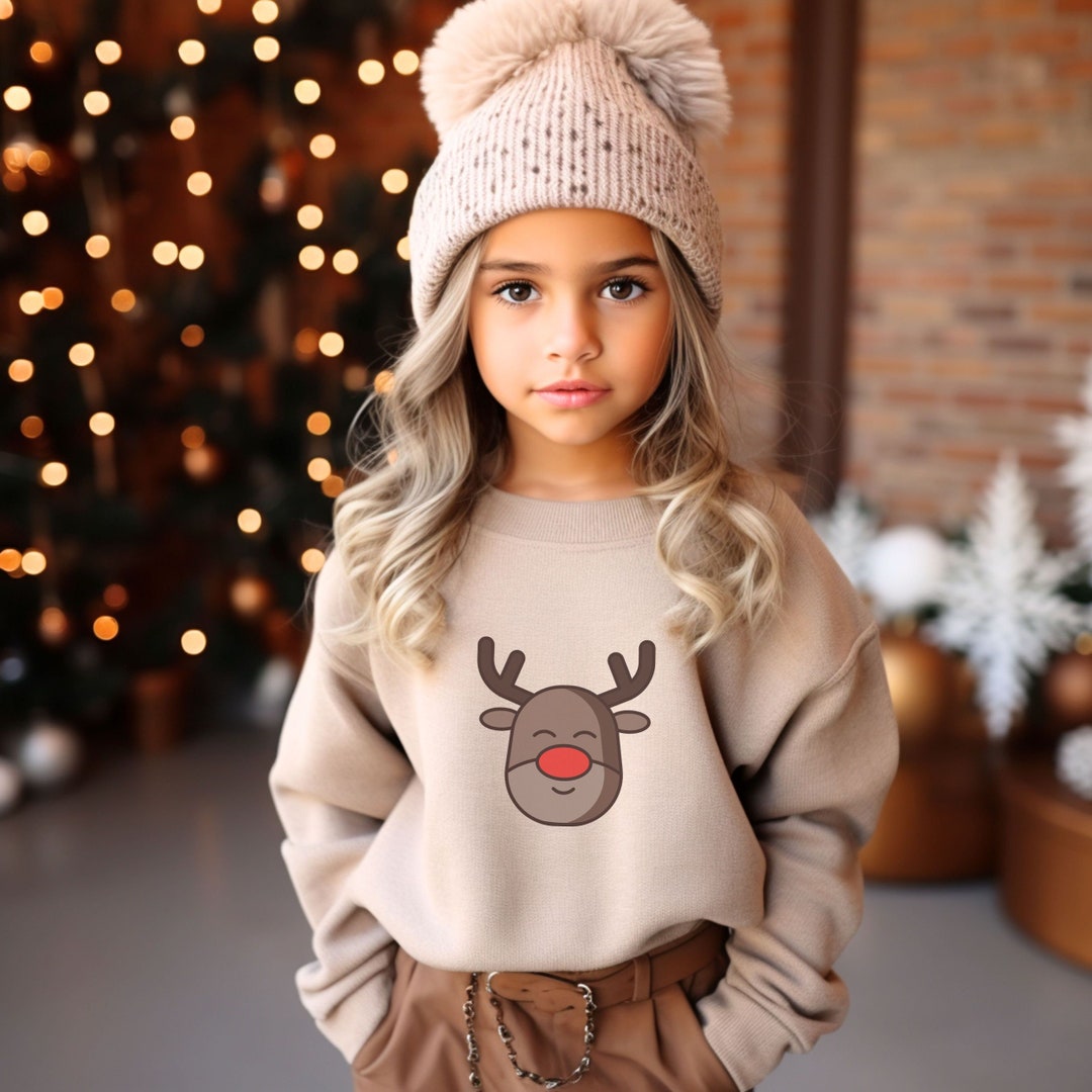 Christmas Rudolph Sweater Reindeer Shirt for Kids Youth - Etsy