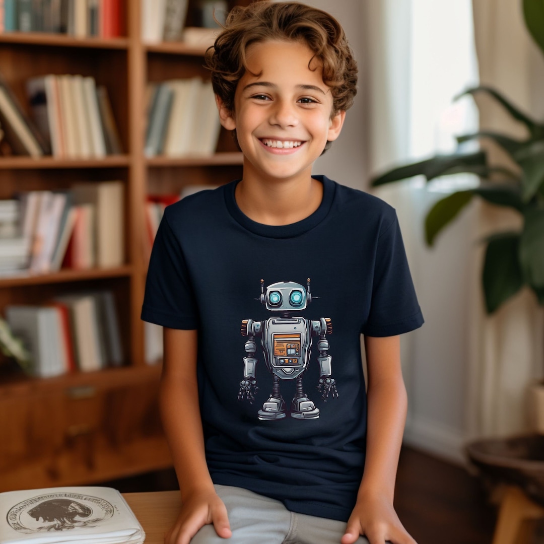 Robot Shirt for Kids, Robot Birthday Shirt, Boys Robot T-shirt, Youth ...