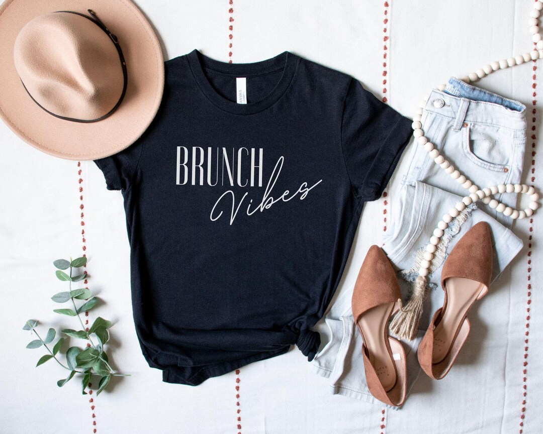 Funny Brunch Shirt: Mentally at Brunch - Trendy Mimosa Tee - Etsy