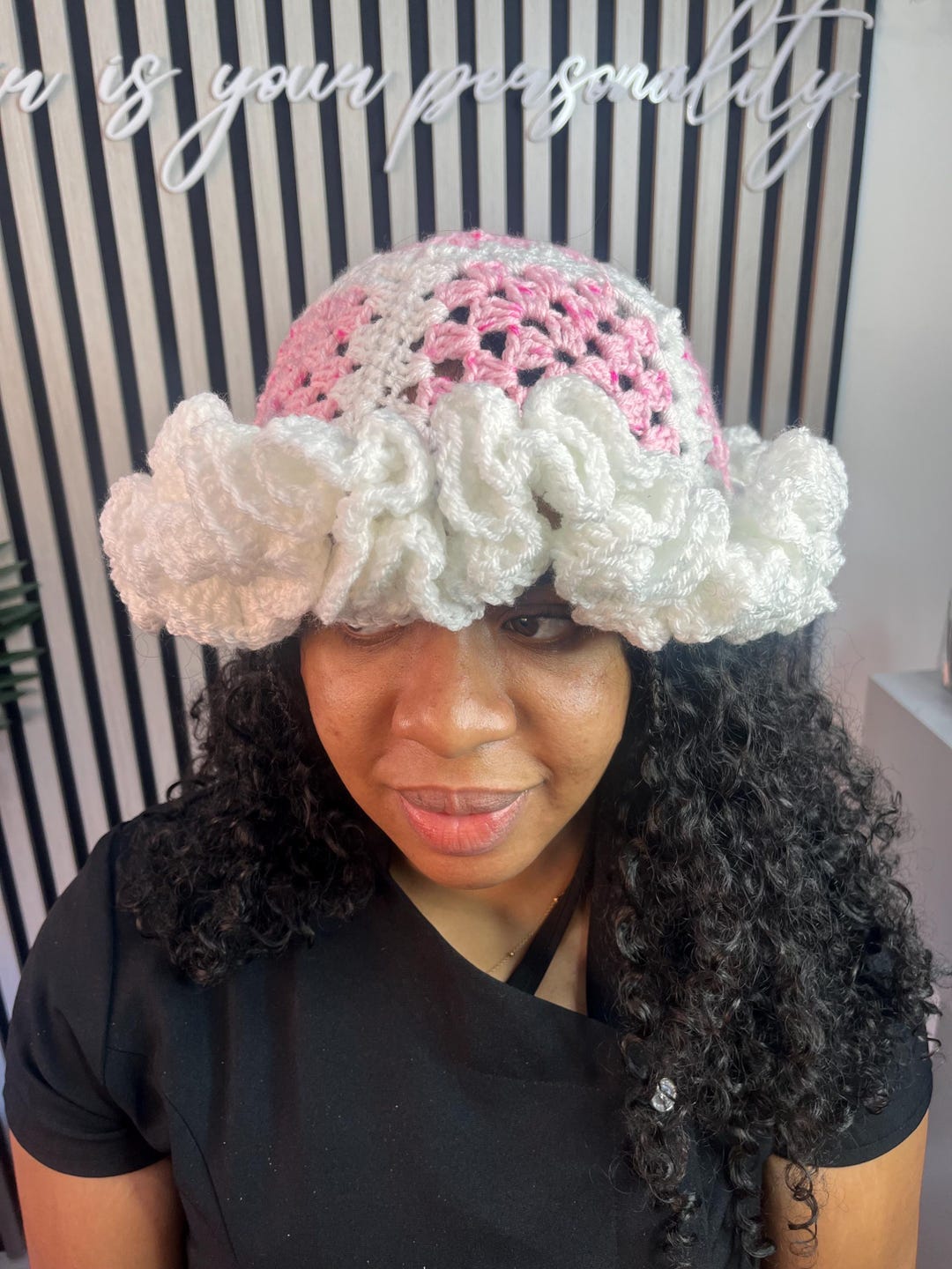 Crochet Granny Square Ruffle Hat Tutorial: Beginner Friendly (PDF ...