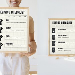 ARMS & CUPS Checklist Printable Poster, Revise Edit, Writing Strategy ...