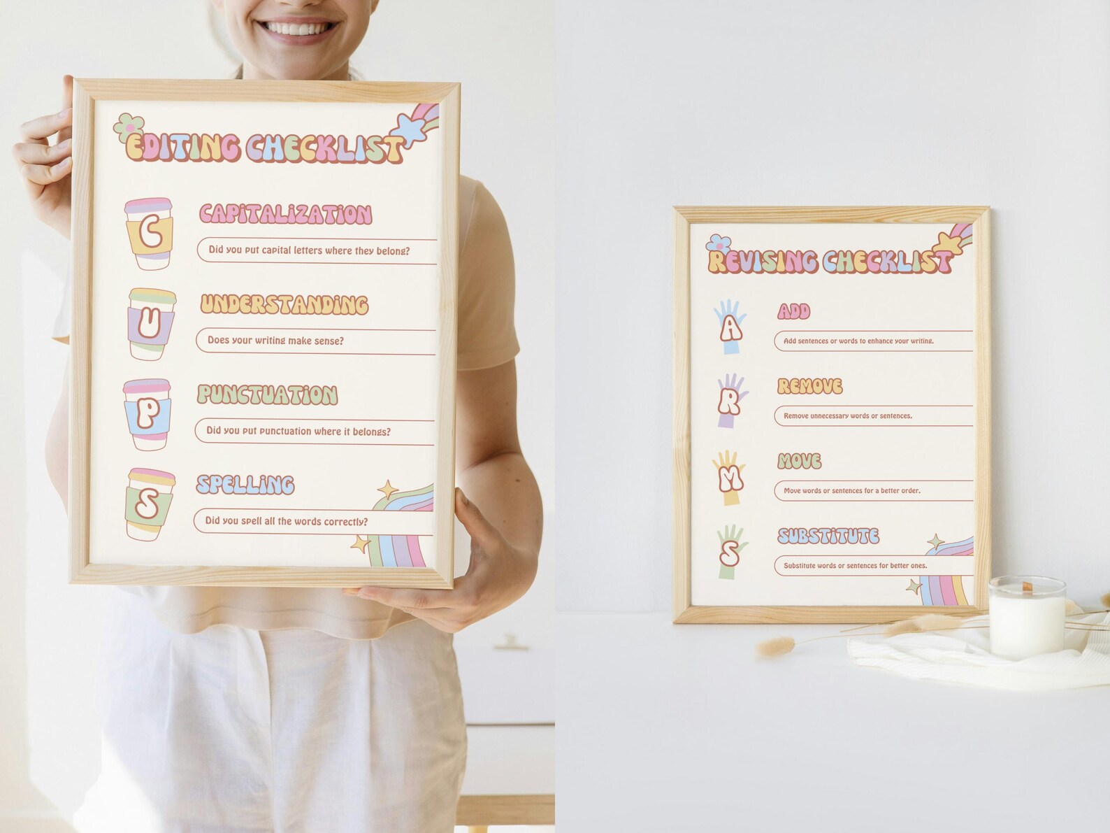 ARMS & CUPS Checklist Printable Poster, Revise Edit, Writing Strategy ...