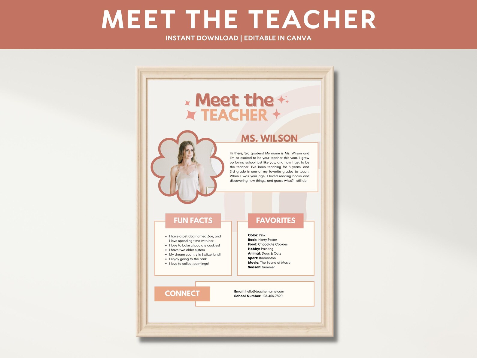 Meet the Teacher Classroom Printable Template, Canva Editable Template ...