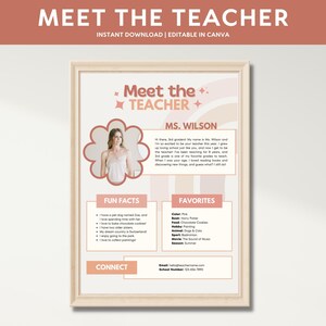 Meet the Teacher Classroom Printable Template, Canva Editable Template ...