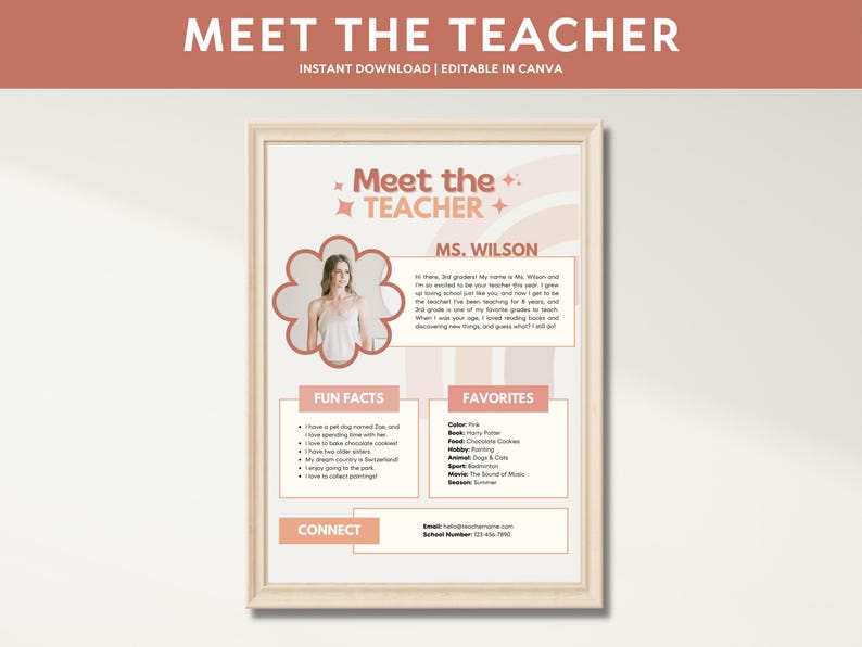 Meet the Teacher Classroom Printable Template, Canva Editable Template ...
