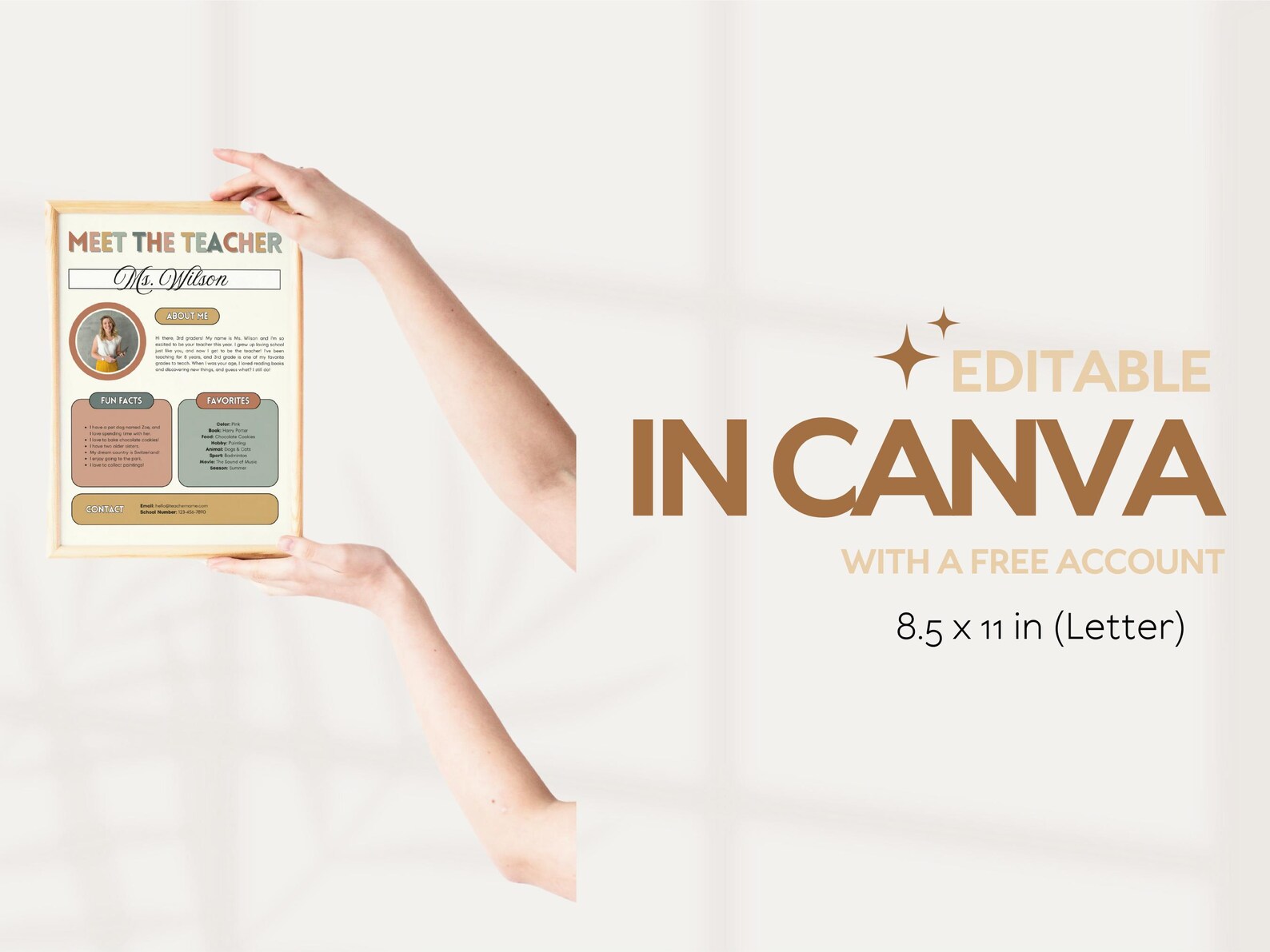 Meet the Teacher Classroom Printable Template, Canva Editable Template ...