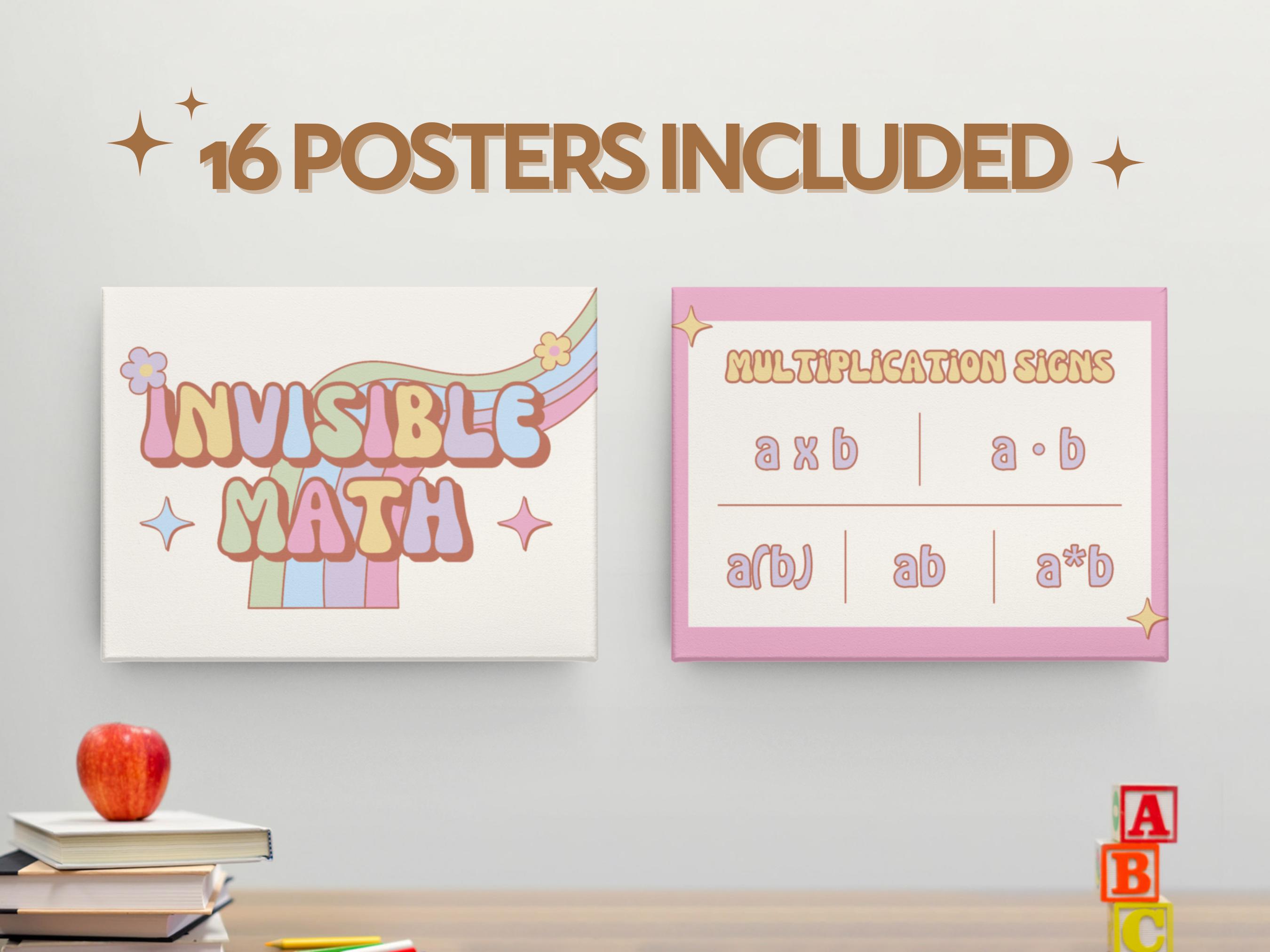 Invisible Math Printable Poster, Math Classroom Decor, Middle School ...