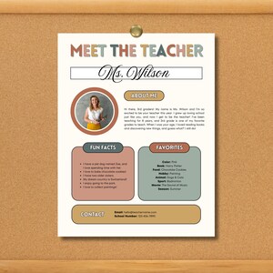 Meet the Teacher Classroom Printable Template, Canva Editable Template ...