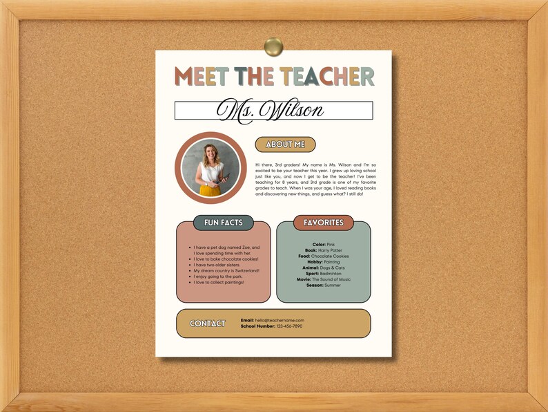 Meet the Teacher Classroom Printable Template, Canva Editable Template ...