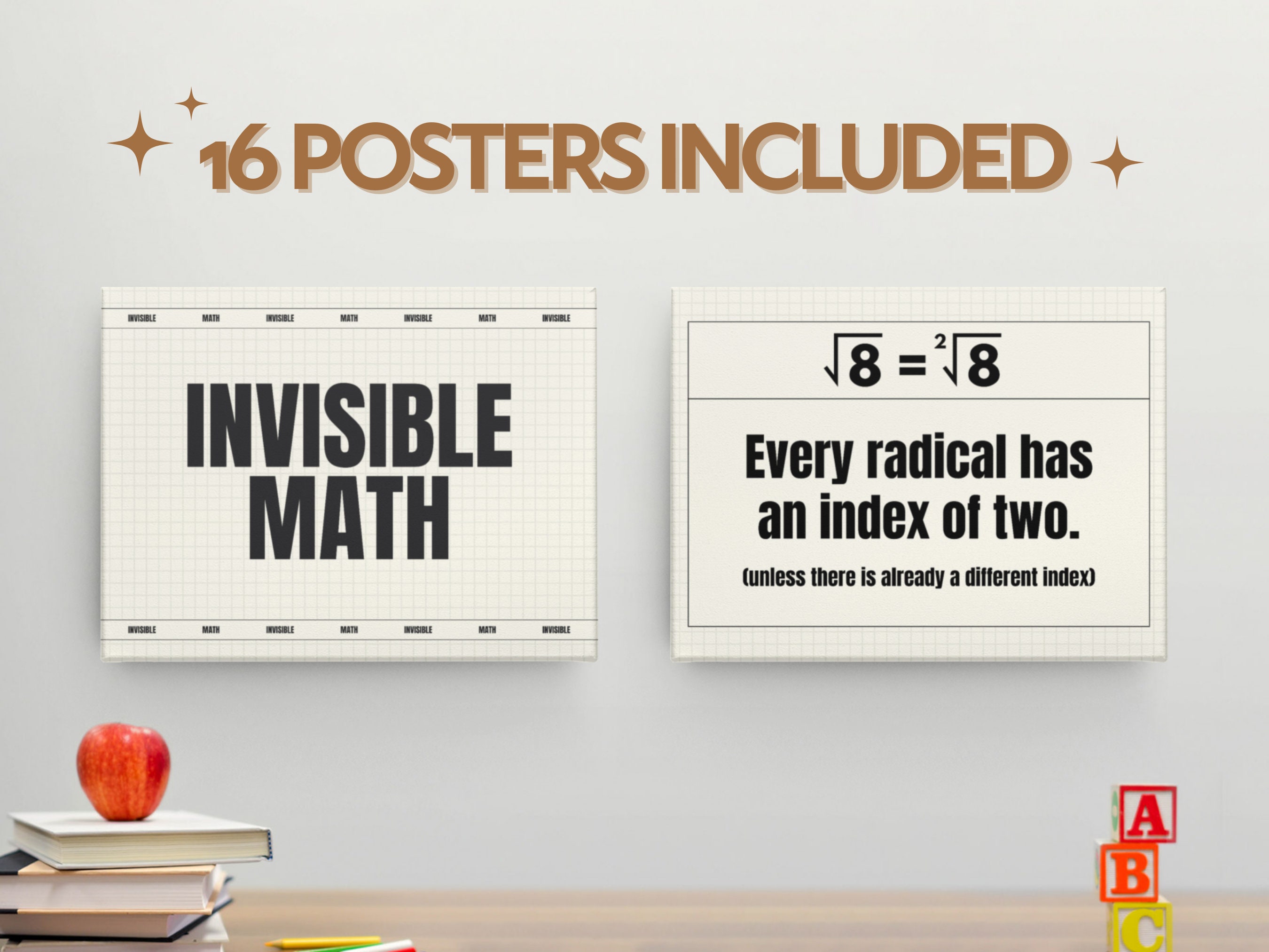 Invisible Math Printable Poster, Math Classroom Decor, Middle School ...