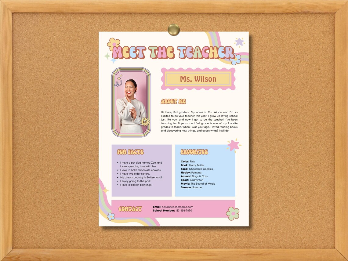 Meet the Teacher Classroom Printable Template, Canva Editable Template ...