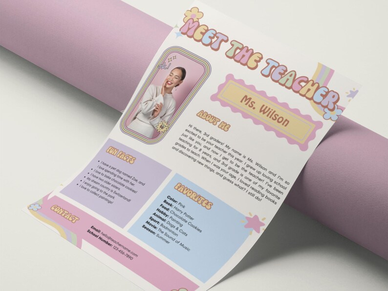 Meet the Teacher Classroom Printable Template, Canva Editable Template ...