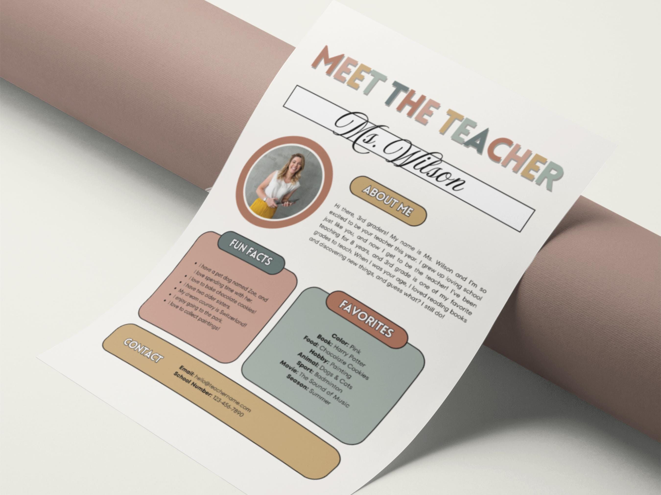 Meet the Teacher Classroom Printable Template, Canva Editable Template ...