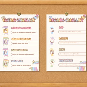 ARMS & CUPS Checklist Printable Poster, Revise Edit, Writing Strategy ...
