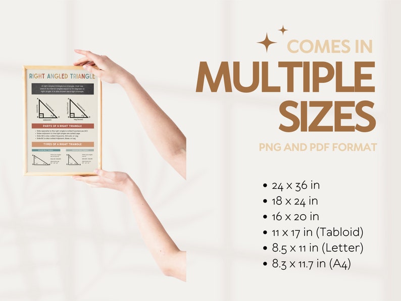 Trigonometry Posters, Types Properties of Triangle, Sine Law, Cosine ...