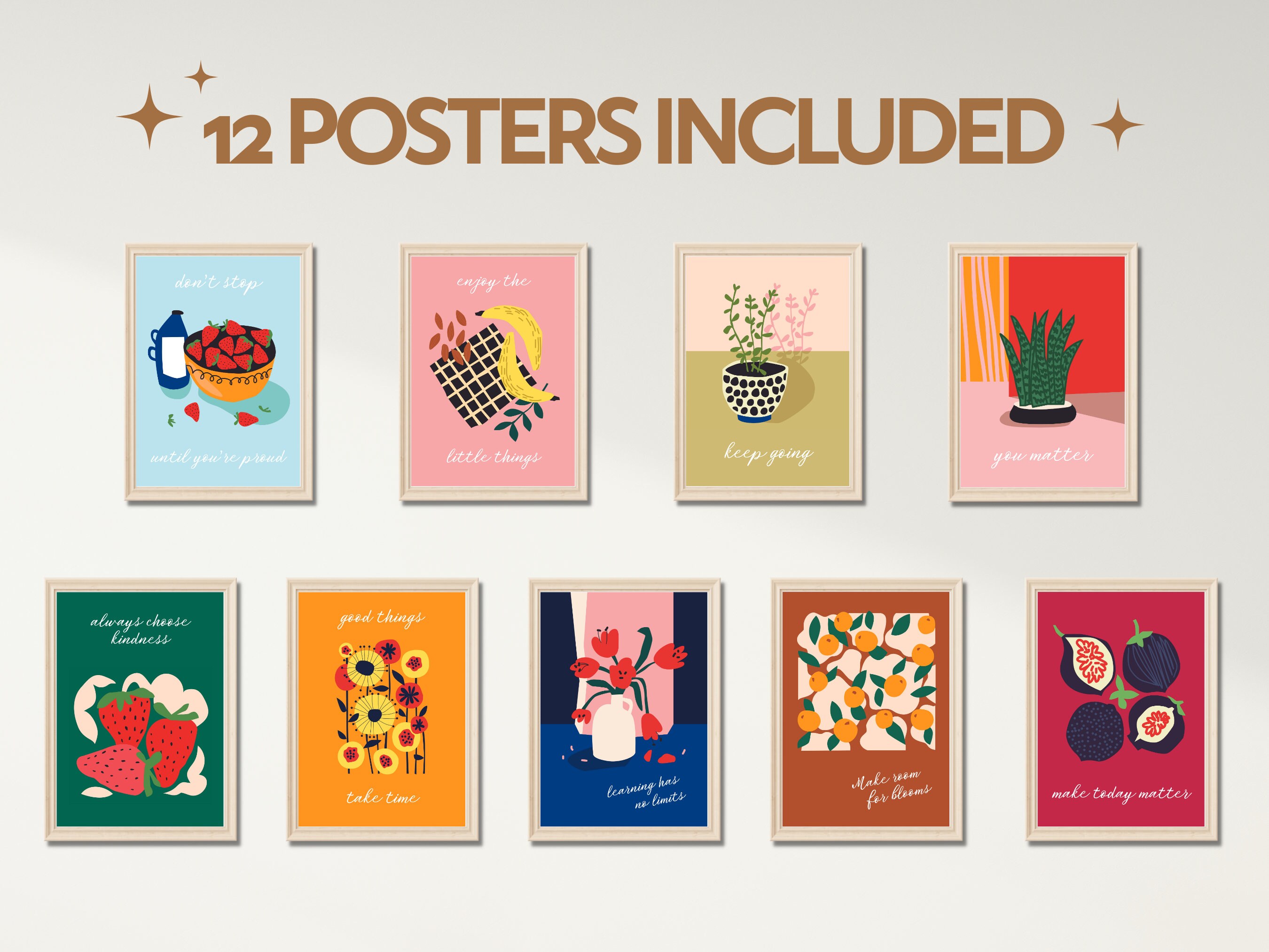 Growth Mindset Printable Poster Set of 12, Middle and High School ...