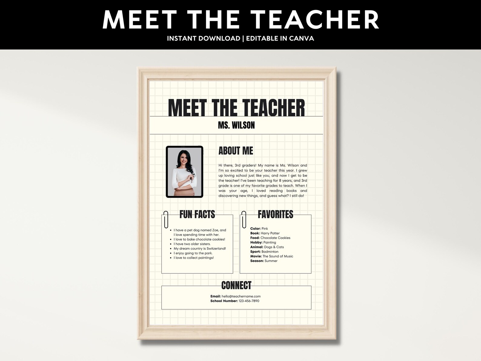 Meet the Teacher Classroom Printable Template, Canva Editable Template ...