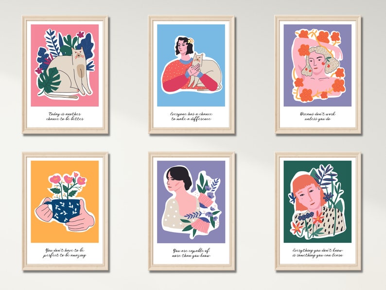 Growth Mindset Printable Poster Set of 12, Middle and High School ...