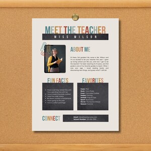 Meet the Teacher Classroom Printable Template, Canva Editable Template ...