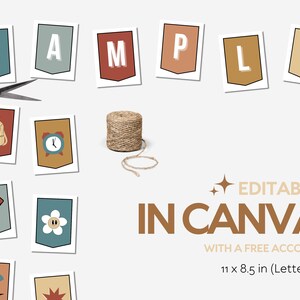 Classroom Bulletin Board Letters, Canva Editable Template, Modern ...