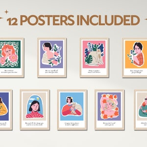 Growth Mindset Printable Poster Set of 12, Middle and High School ...