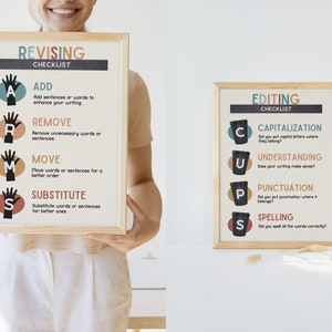 ARMS & CUPS Checklist Printable Poster, Revise Edit, Writing Strategy ...
