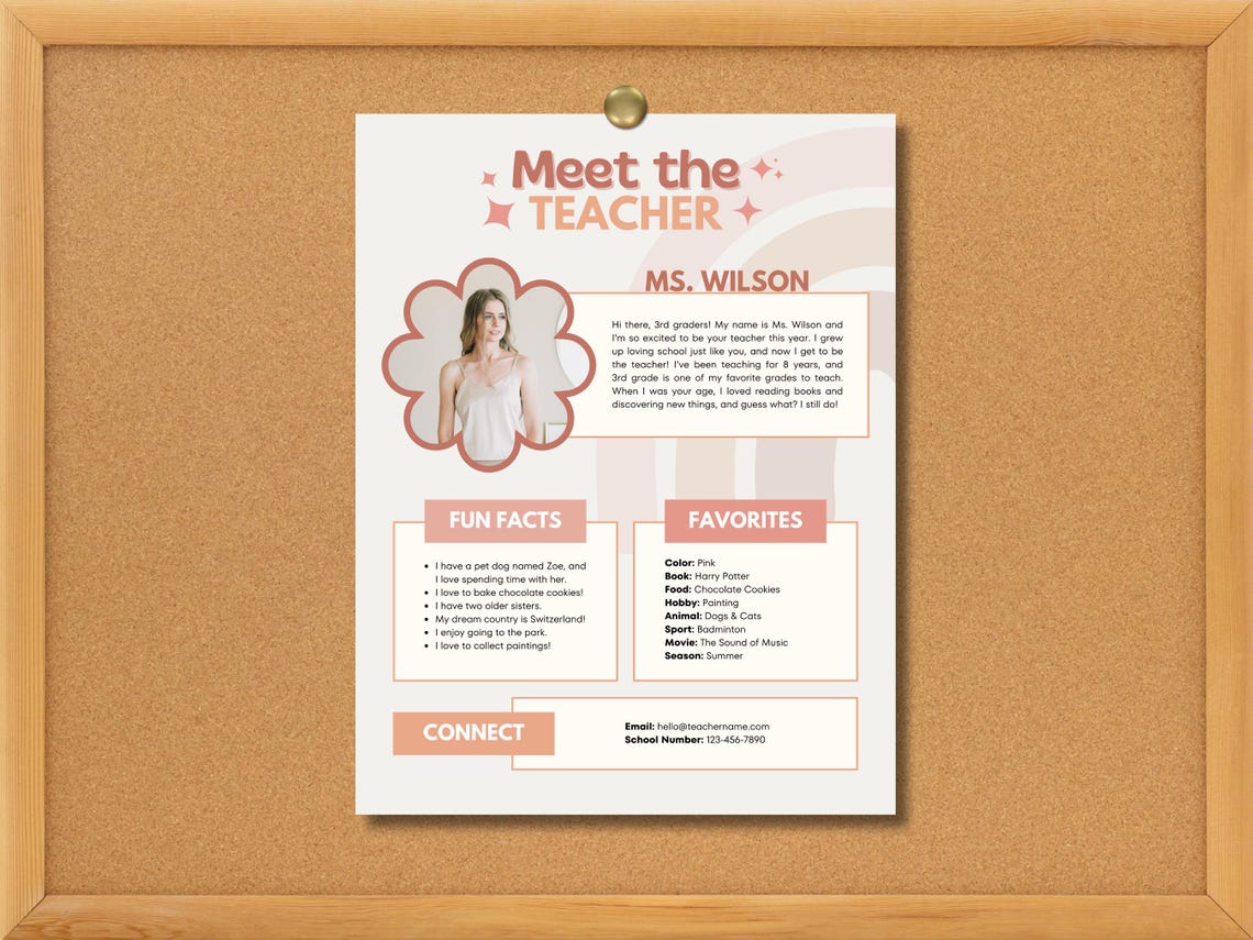 Meet the Teacher Classroom Printable Template, Canva Editable Template ...