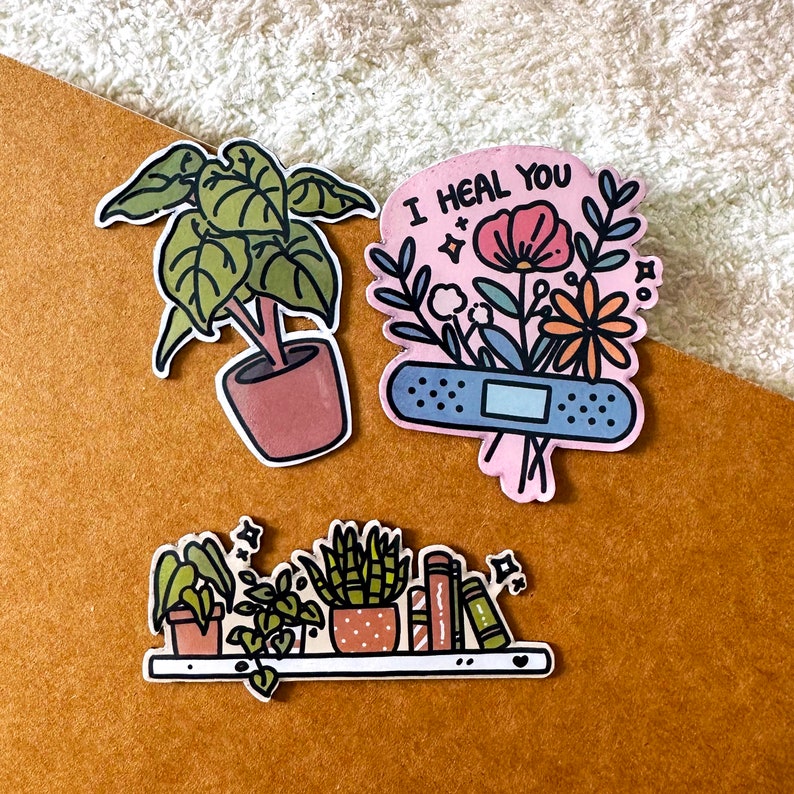 Unique Plant Sticker Potted Plant Sticker Plant Life Stickers Laptop ...