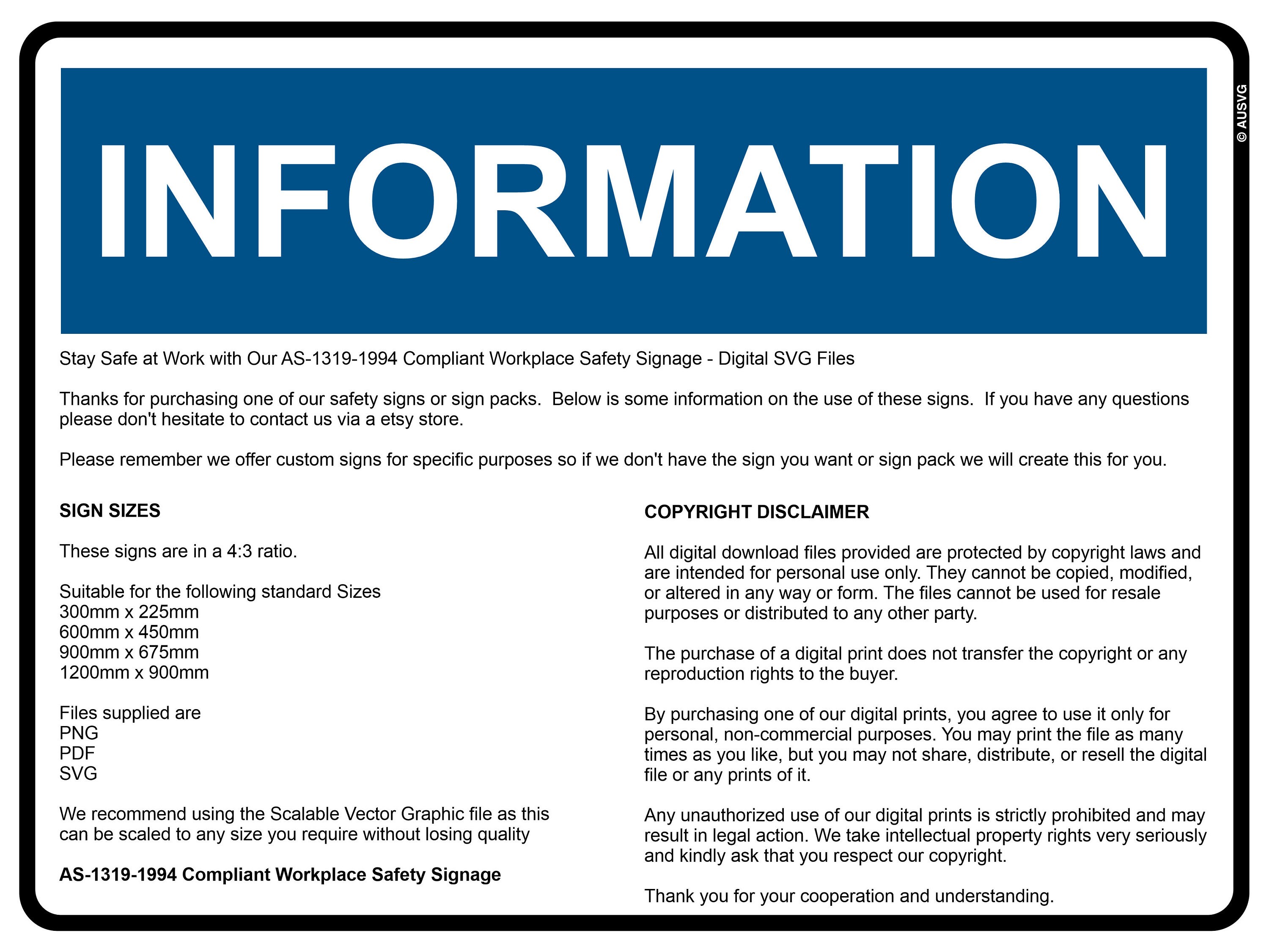 NOTICE Keep Area This Area Clear, Stay Safe at Work With Our AS1319 ...
