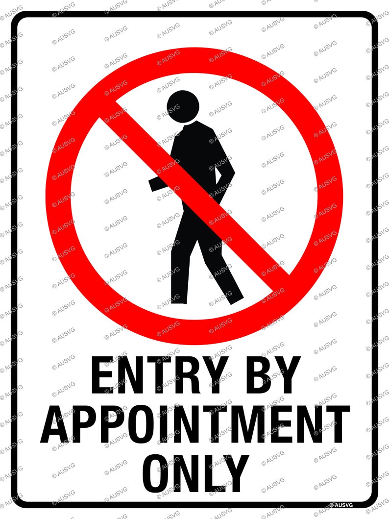 PROHIBITED Appointment Only , Stay Safe at Work With Our AS1319 Safety ...