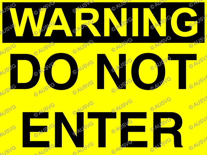 WARNING Do Not Enter Stay Safe at Work With Our AS1319 - Etsy