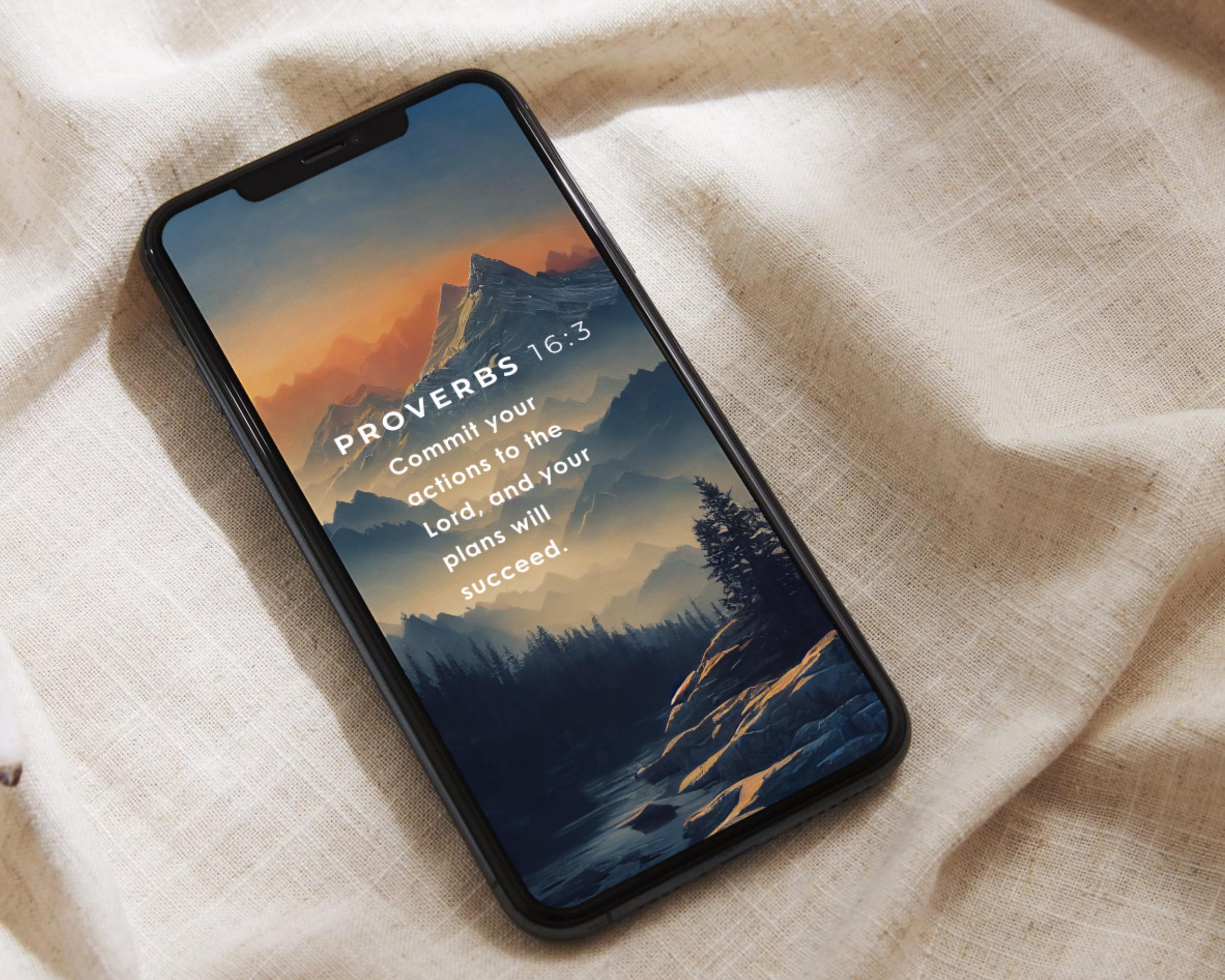 Bible Verse Wallpaper Background, Proverbs 10 Pack, Christian Phone ...