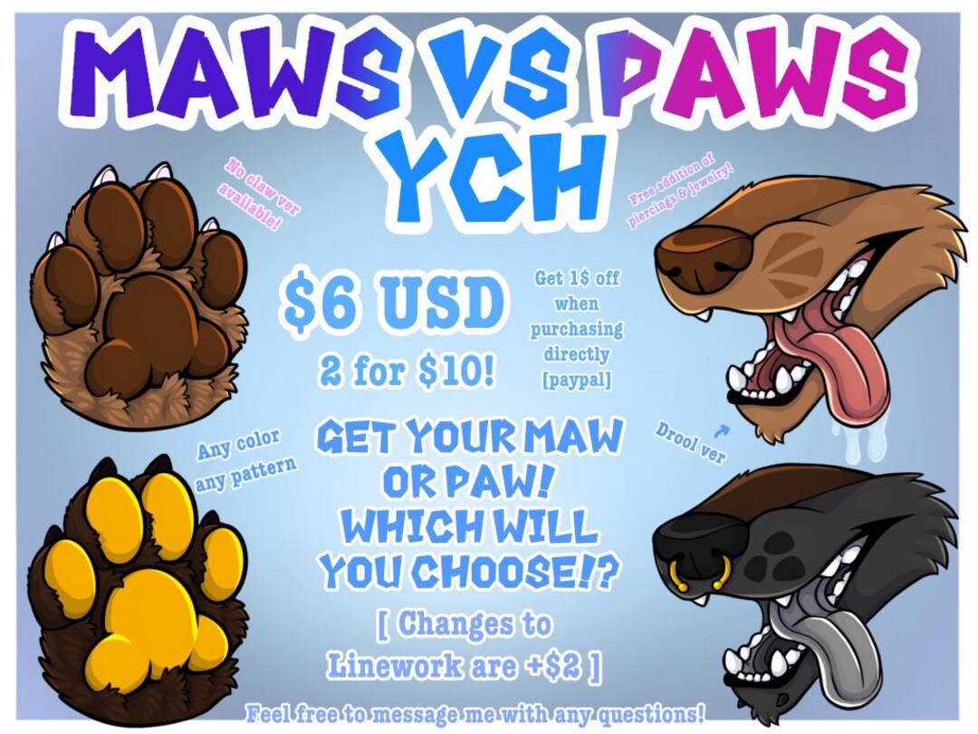Maw Vs Paw YCH - Etsy