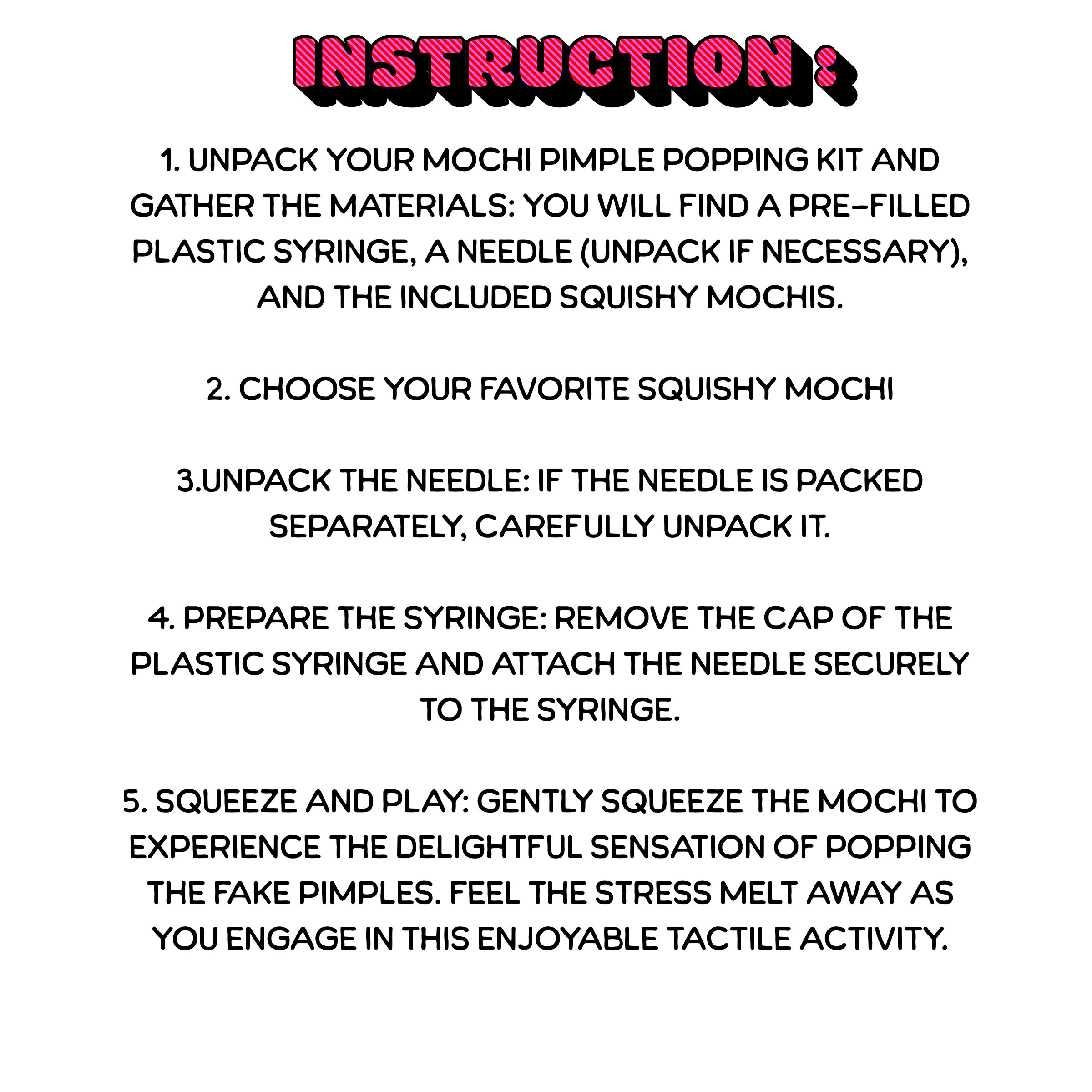 DIY Mochi Squishy Pimple Popping Toy Kit for Anxiety and Stress Relief ...